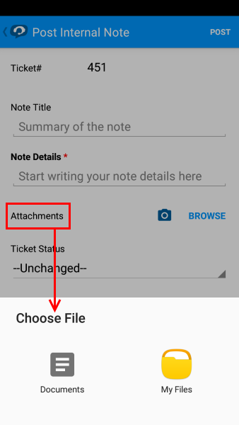 Internal Note, Help Desk Solutions, Comodo One Mobile App | COMODO